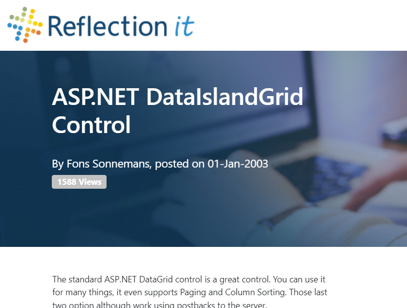 ASP.NET DataIslandGrid Control - Reflection IT