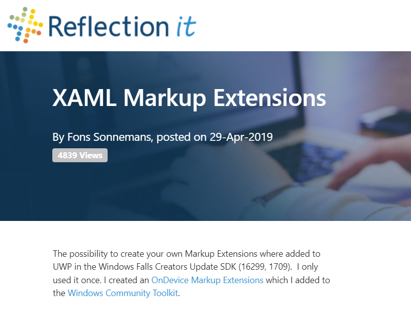 Xaml Markup Extensions Reflection It