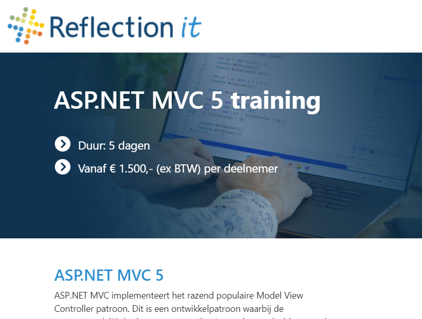 ASP.NET MVC 5 training - Reflection IT