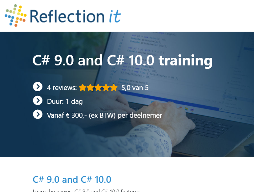 C# 9.0 and C# 10.0 training - Reflection IT