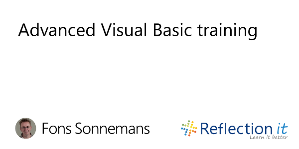 Advanced Visual Basic training - Reflection IT